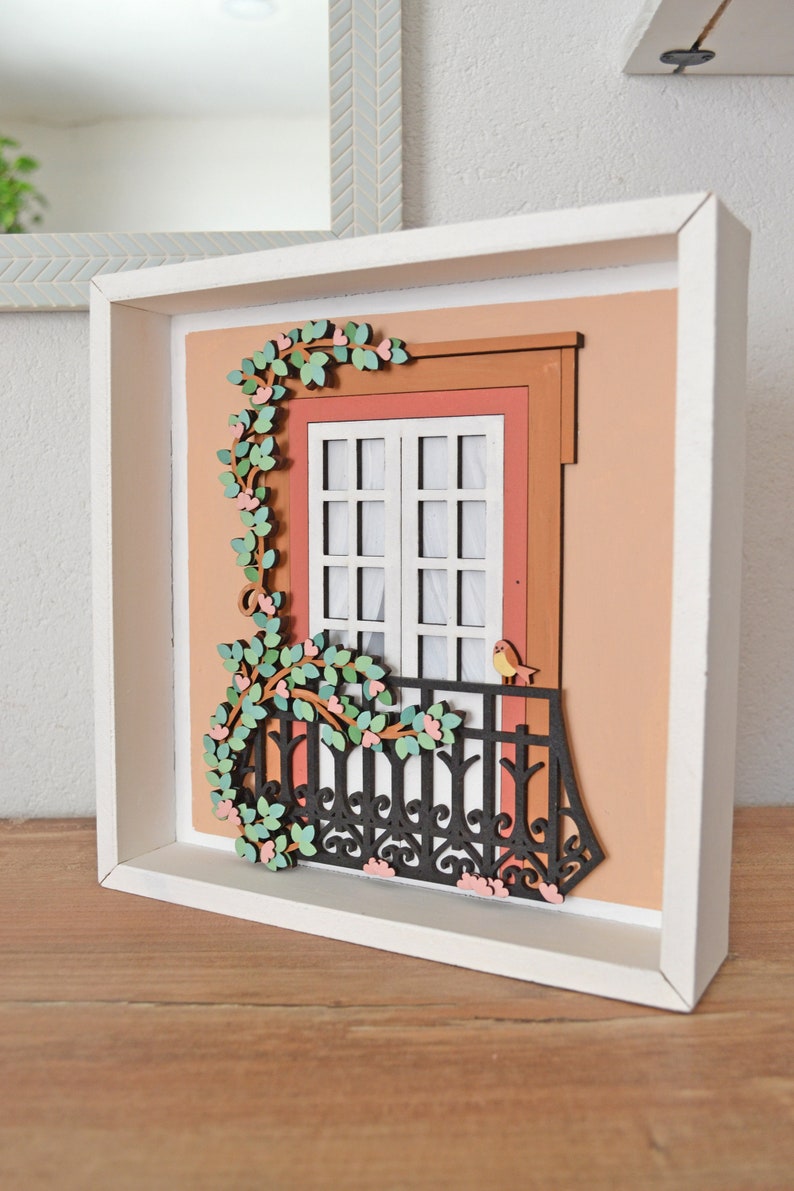 Cute Balcony Layout for Laser Cutting SVG PDF File Instant - Etsy