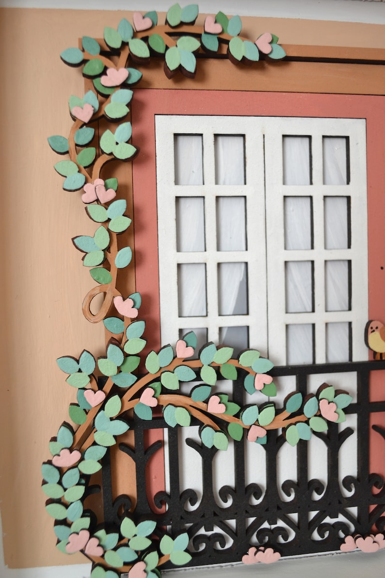 Cute Balcony Layout for Laser Cutting SVG PDF File Instant - Etsy