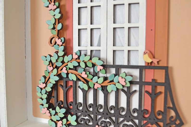 Cute Balcony Layout for Laser Cutting SVG PDF File Instant - Etsy