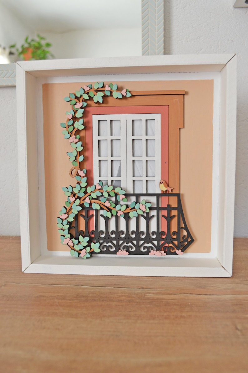 Cute Balcony Layout for Laser Cutting SVG PDF File Instant - Etsy