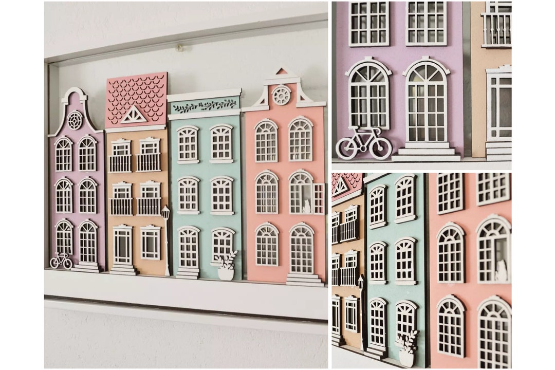 Decorative Houses Frame SVG PDF Digital File Home Decor - Etsy