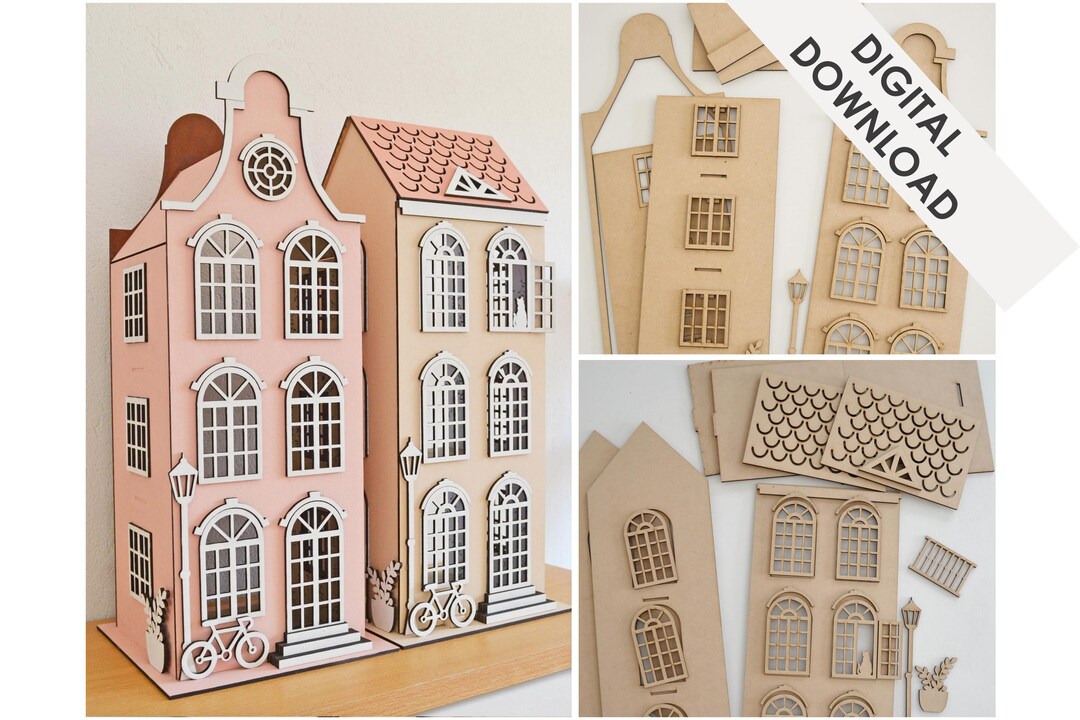 Doll Houses Bundle - Svg Pdf Files for Laser Cutting - Instant Download ...