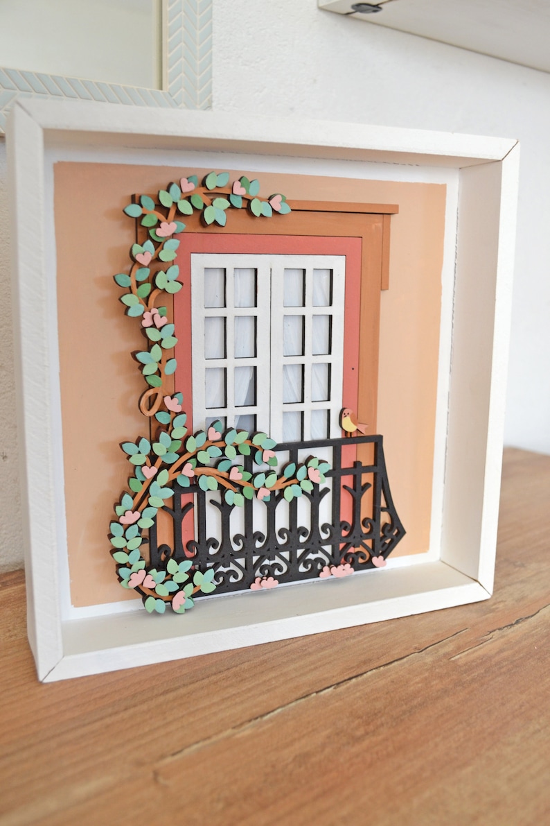 Cute Balcony Layout for Laser Cutting SVG PDF File Instant - Etsy