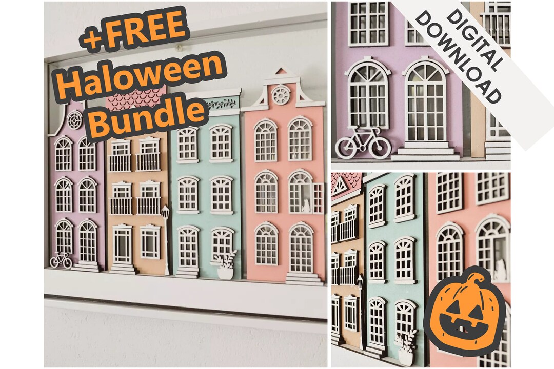 Decorative Houses Frame SVG PDF Digital File Home Decor - Etsy