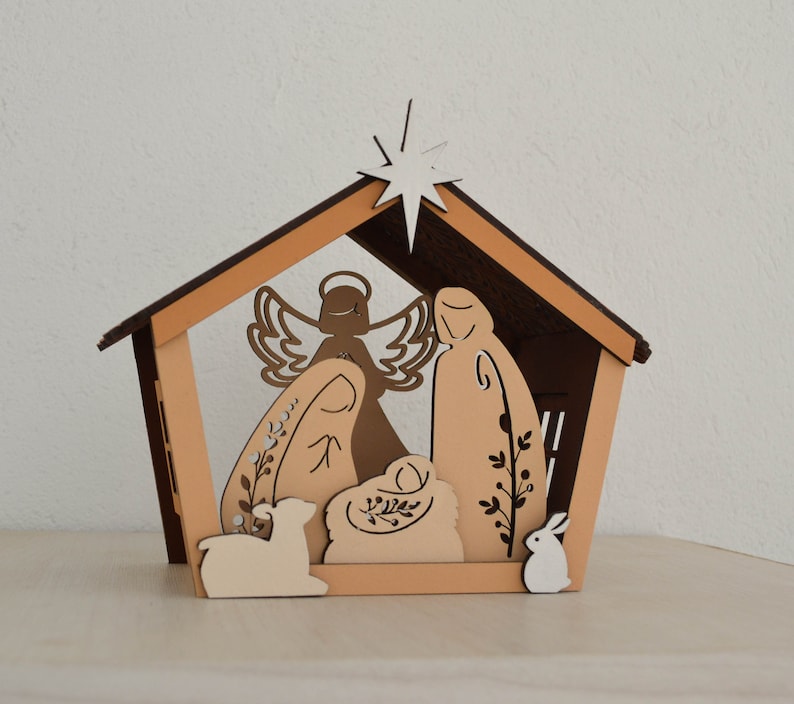 Nativity Scene PDF SVG File Christmas Gift Laser Cut - Etsy