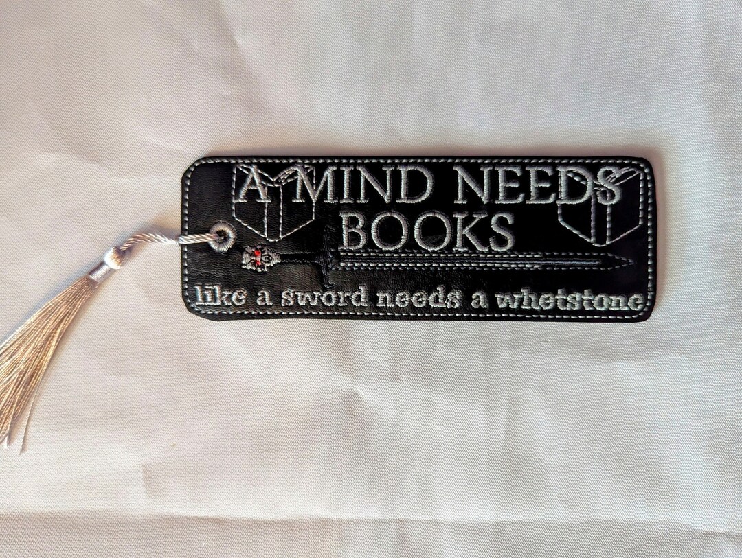 Fantasy Bookmark, A Mind Needs Books, Book Lover Gift, Like A Sword ...