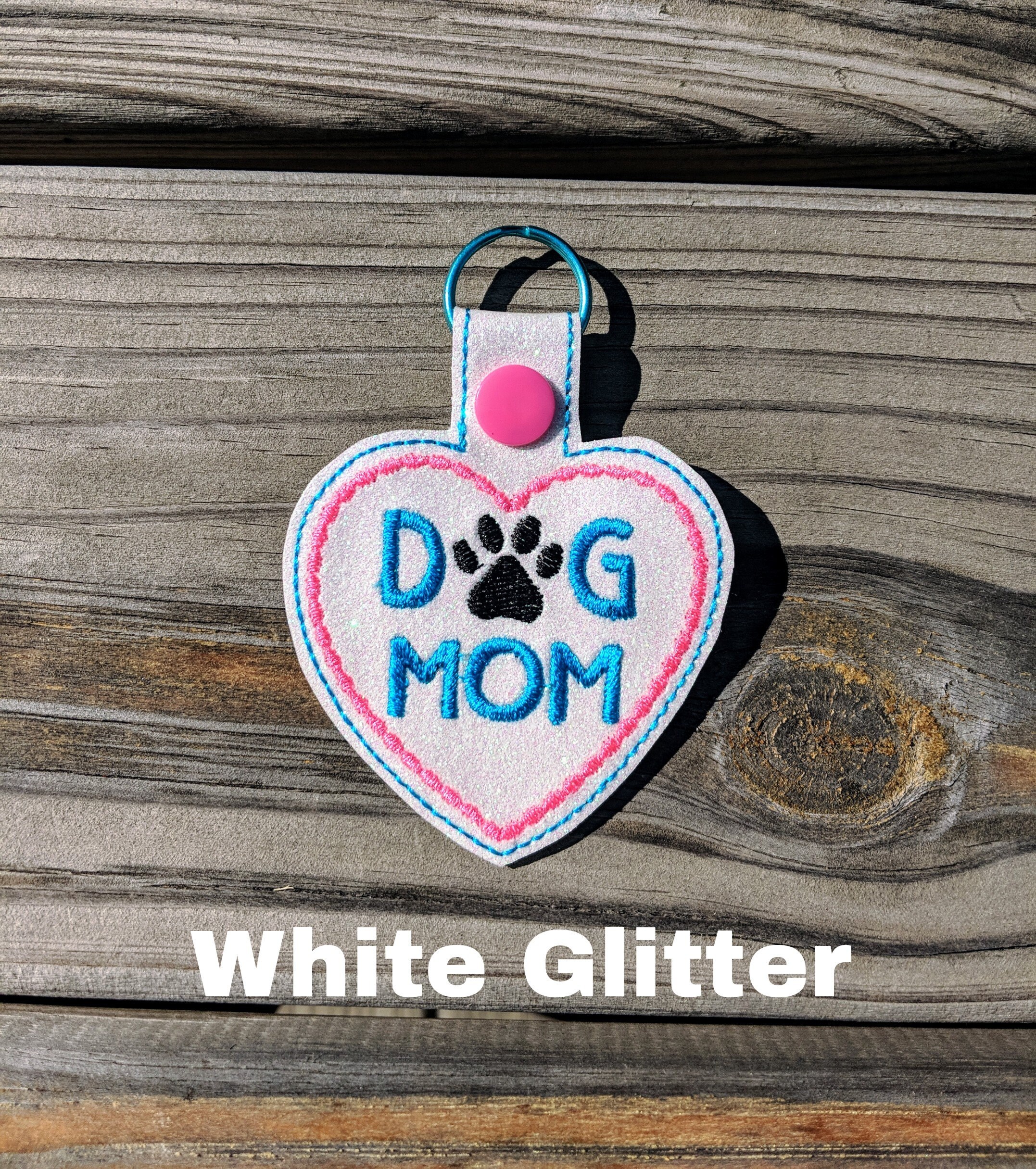 Dog Mom Keychain, Dog Lover Gift, Dog Keychain, Dog Snaptab, I Love ...