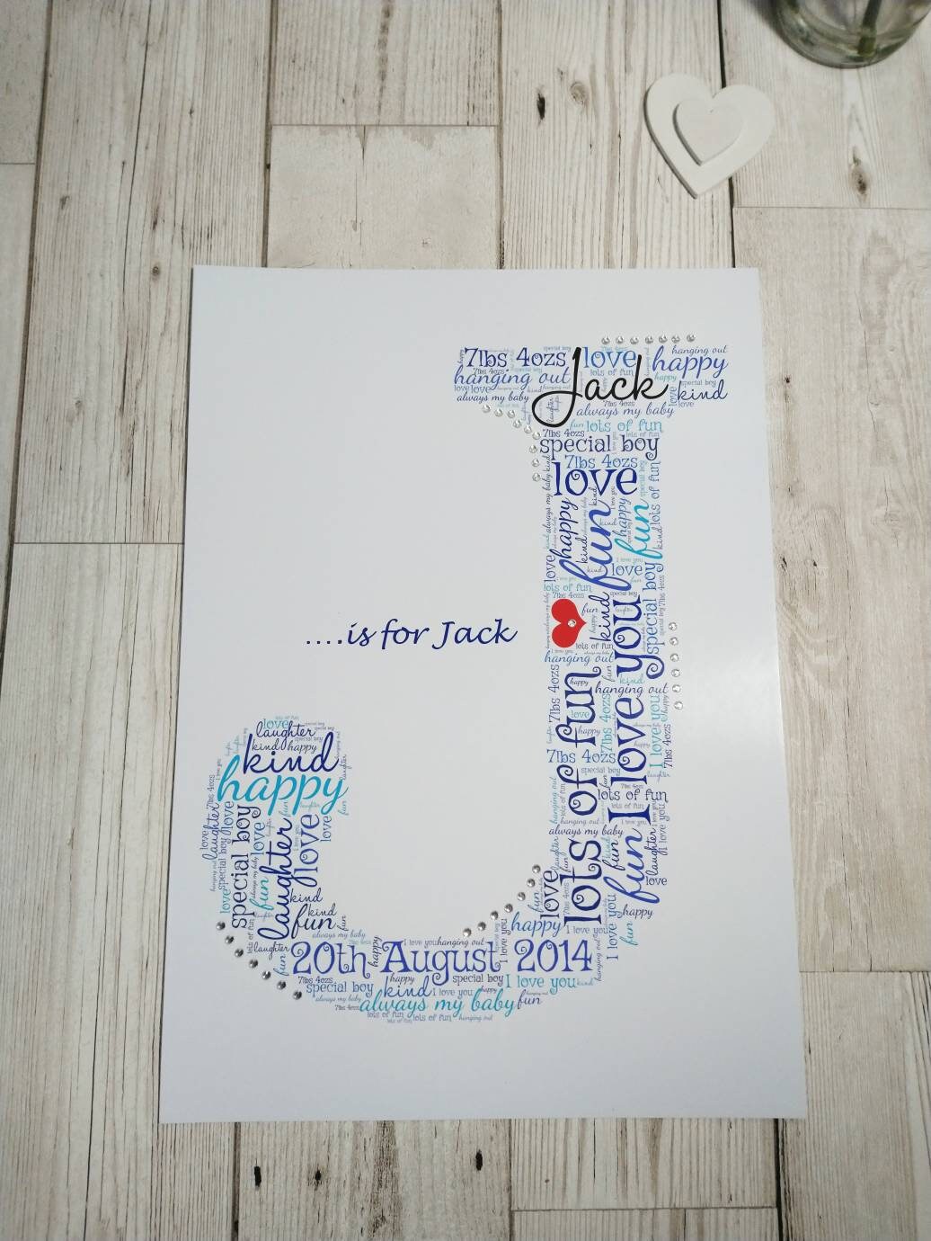 Initial Letter Wall Art Unframed Nursery Art A4 Printed - Etsy