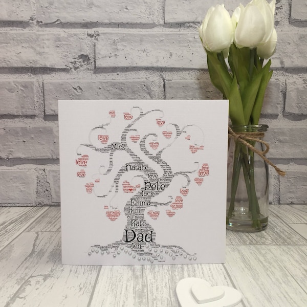 Tree Word Art - Etsy