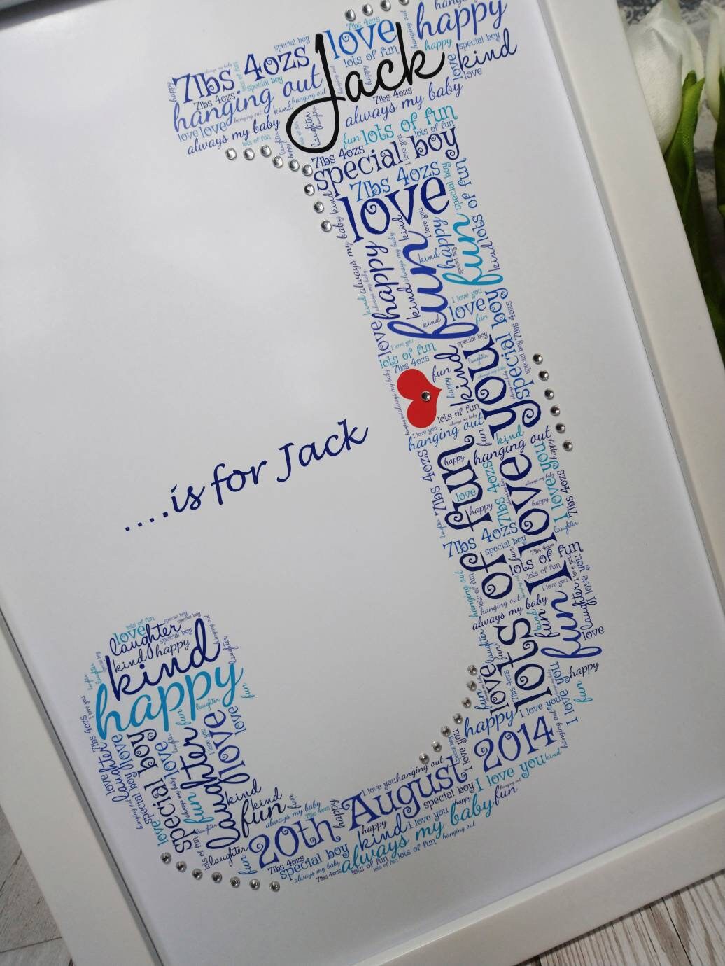 Initial Letter Wall Art Unframed Nursery Art A4 Printed - Etsy