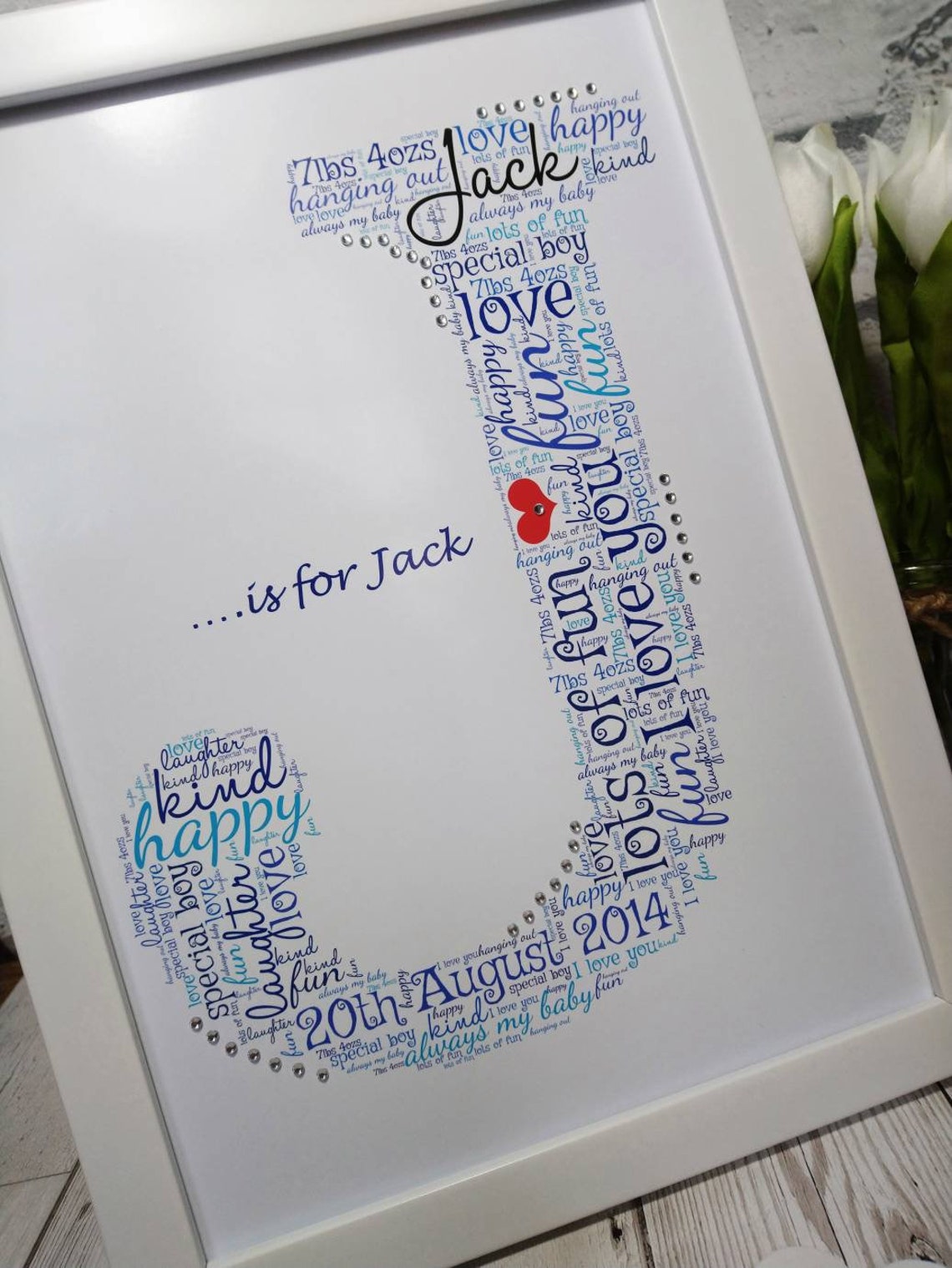 Initial Letter Wall Art Unframed Nursery Art A4 Printed - Etsy