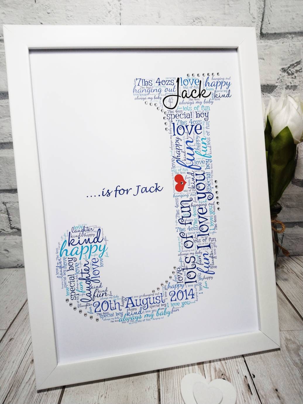 Initial Letter Wall Art Unframed Nursery Art A4 Printed - Etsy