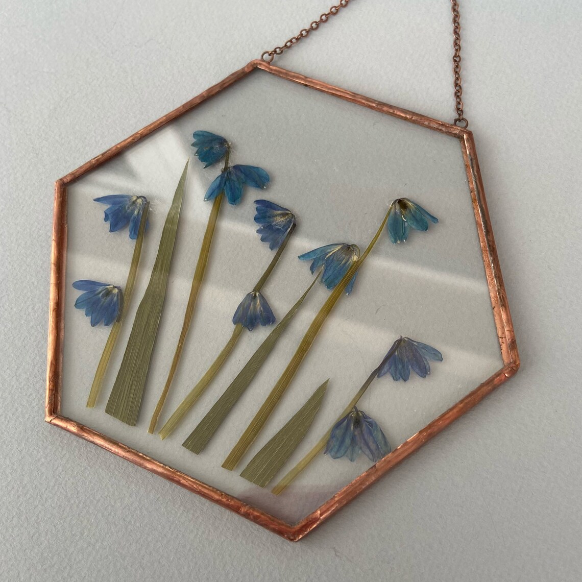 Spring Flowers in Glass Pressed Flower Frame Stained Glass - Etsy