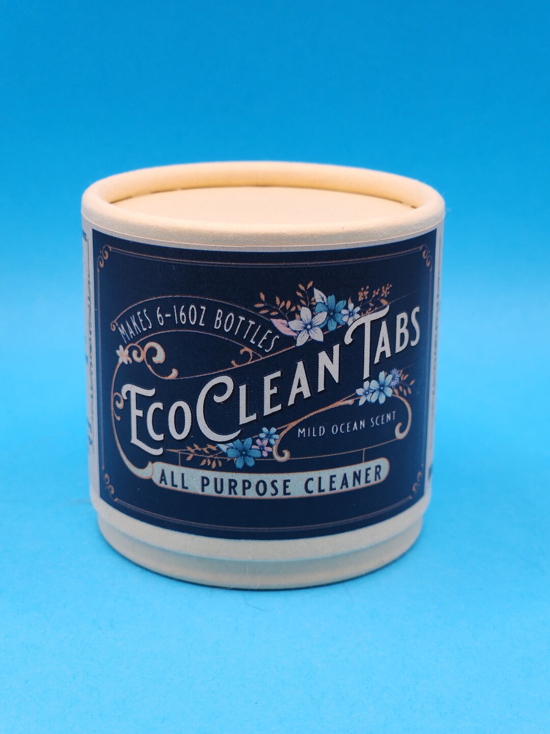 Eco Clean Tabs | All-purpose Household Concentrated Cleaning Tablets in a Bamboo Jar | Makes 6 ...
