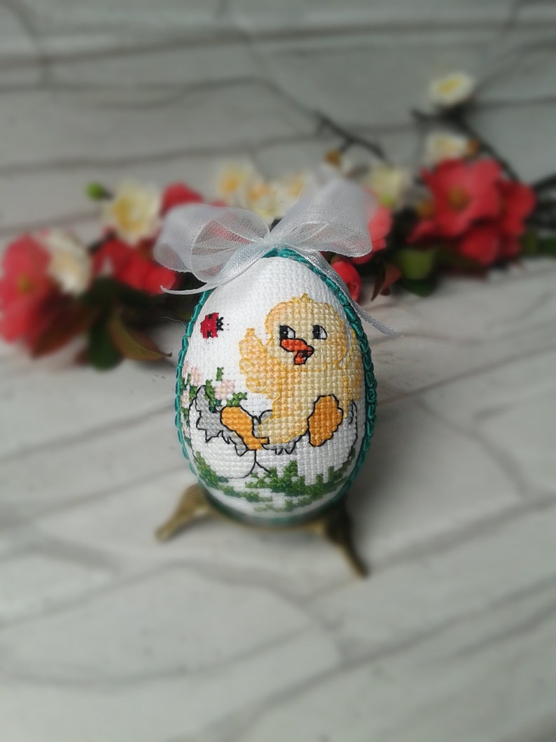 Easter Chicken Eggs Cross Stitch Easter Ornaments Easter - Etsy