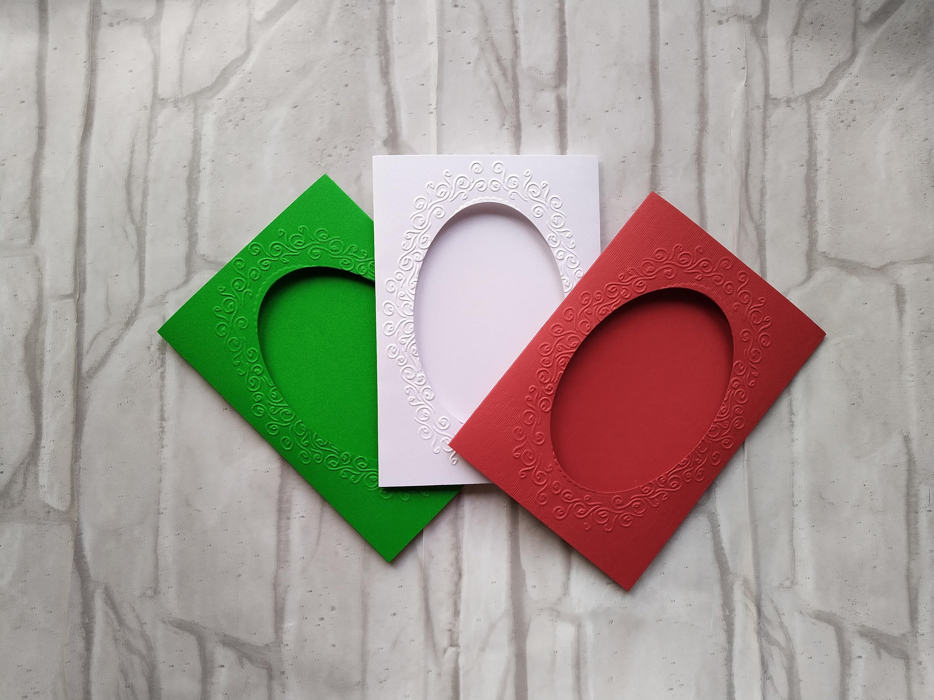 Aperture Card for Cross Stitch, Size A6 Blank Tri-fold Card, With ...