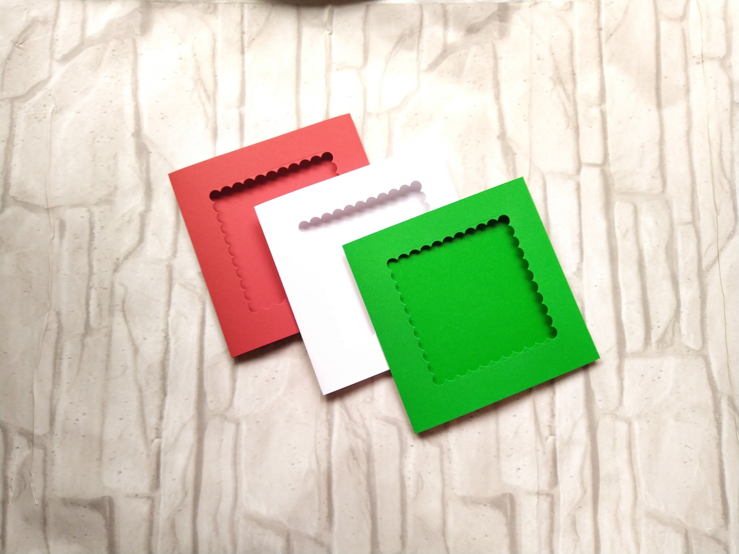 Trifold Aperture Card, Card for Cross Stitch, Blank Square Card ...