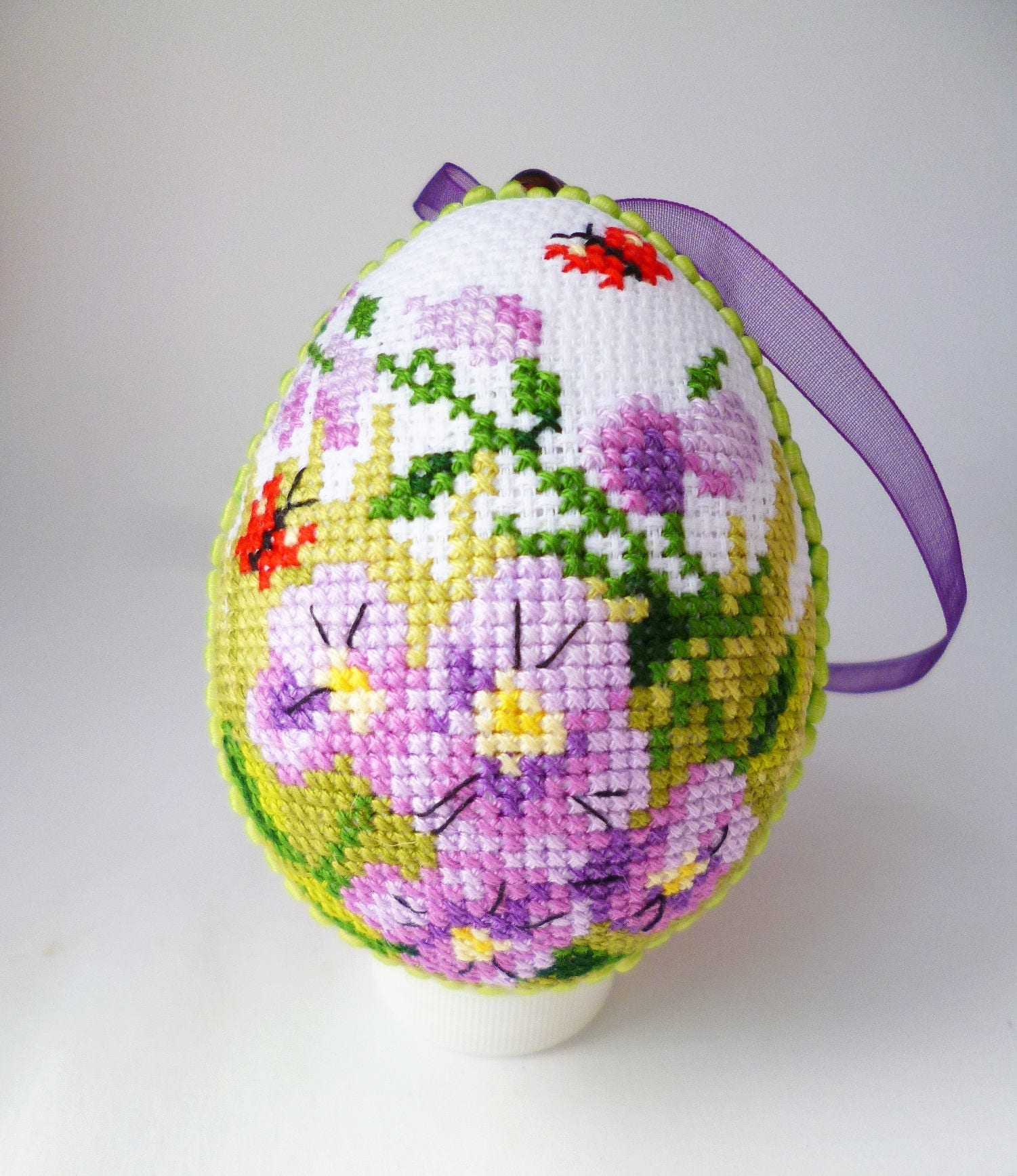 Pansy Easter Decoration Hanging Easter Eggs Easter Cross - Etsy