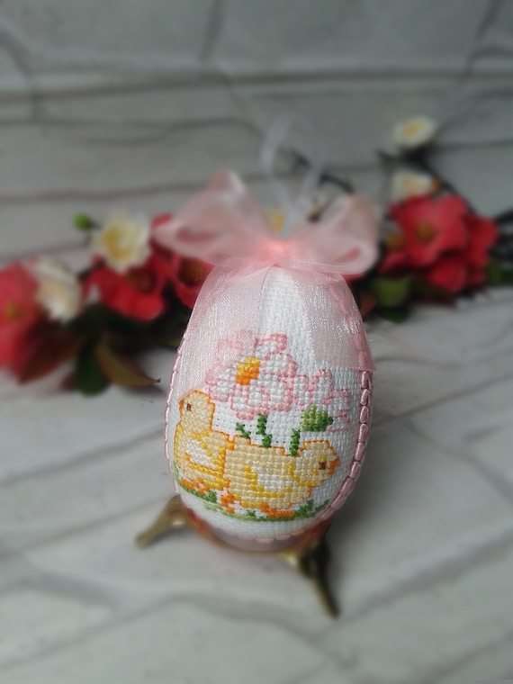 Ornements de point de croix de Pâques décorations d'oeuf | Etsy