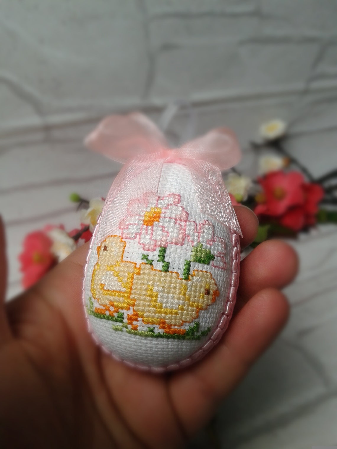 Easter Cross Stitch Ornaments Easter Egg Decorations Easter | Etsy