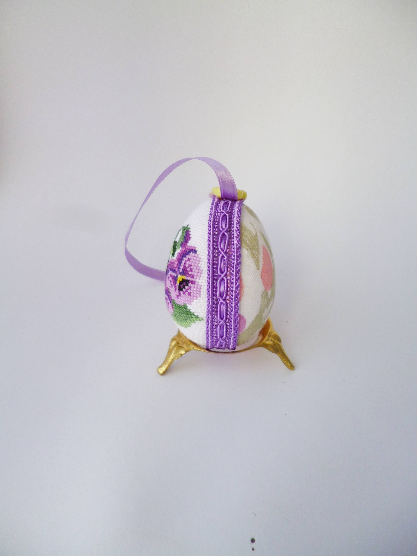 Pansies Easter Egg Wild Flowers Egg Spring Floral Ornament - Etsy