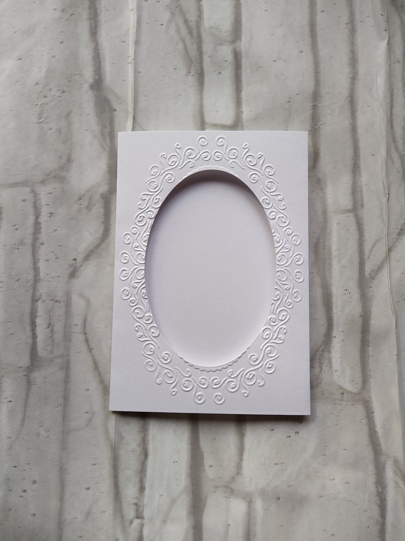 Aperture Card for Cross Stitch, Size A6 Blank Tri-fold Card, With ...