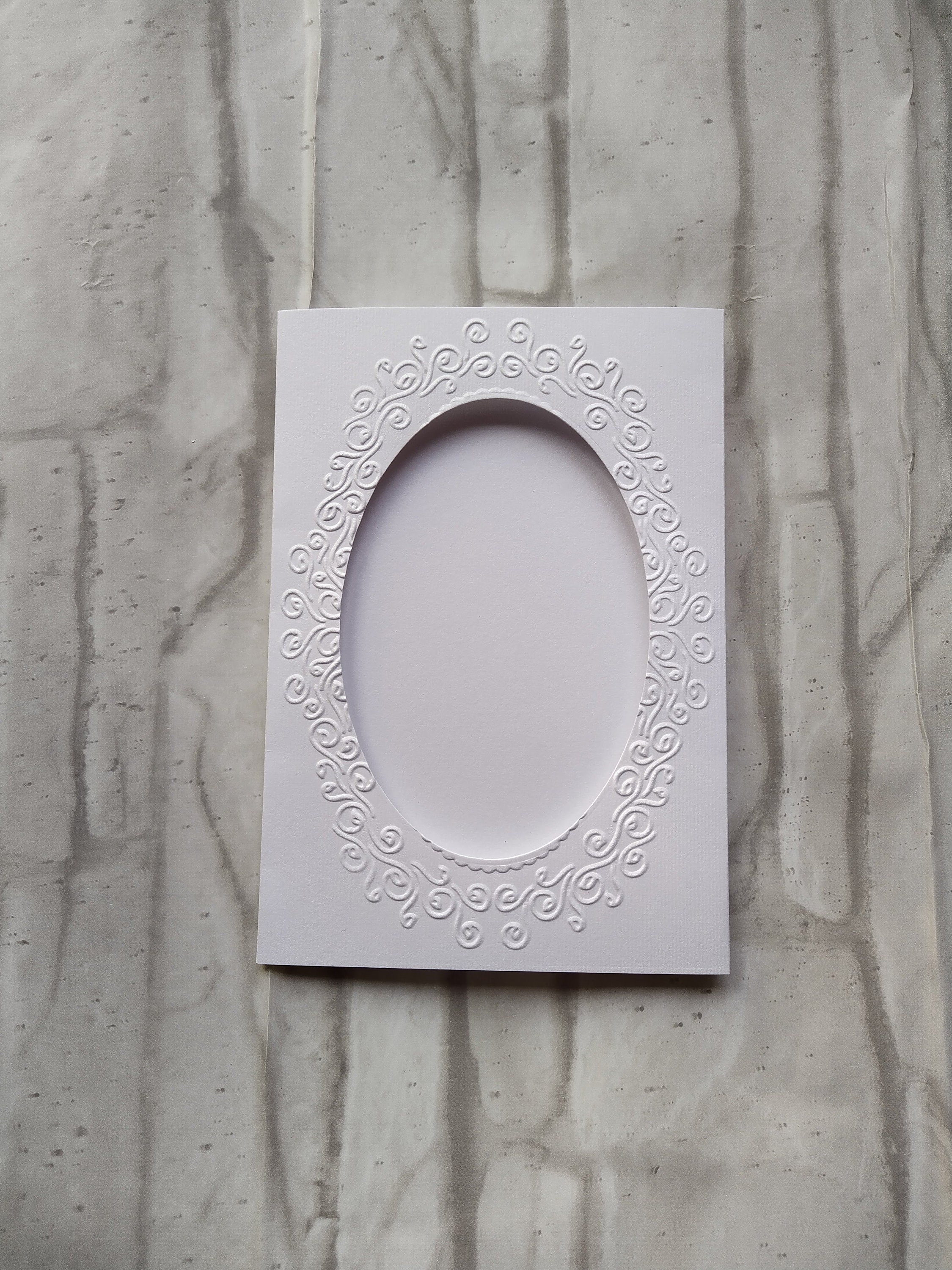 Aperture Card for Cross Stitch, Size A6 Blank Tri-fold Card, With ...