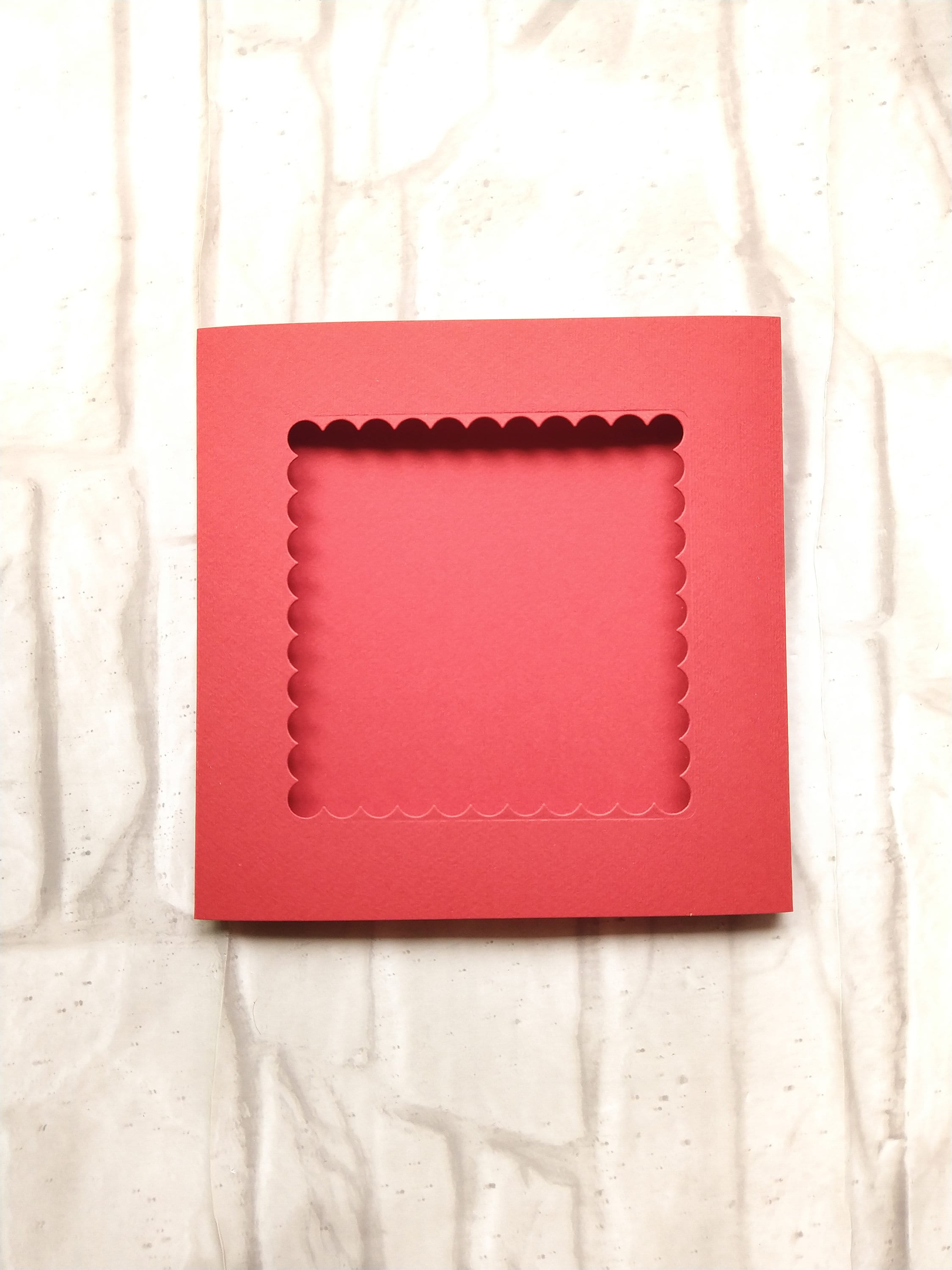 Square Aperture Card, Card for Cross Stitch, Blank Tri-fold Card ...