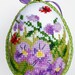 Pansy Easter Decoration, Hanging Easter Eggs, Easter Cross Stitch ...