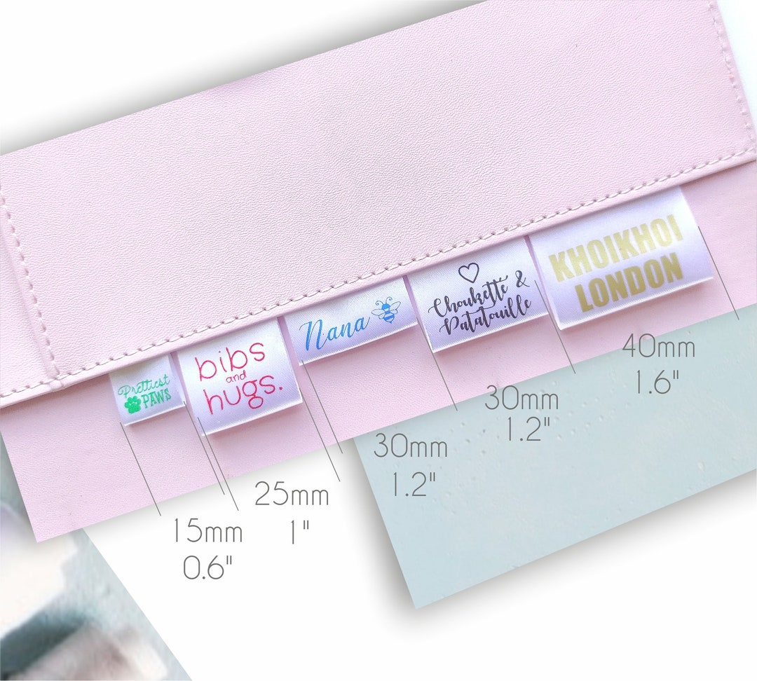 100 Custom Fabric Clothing Labels — Fold-over/side Sew-on Branding Tags ...