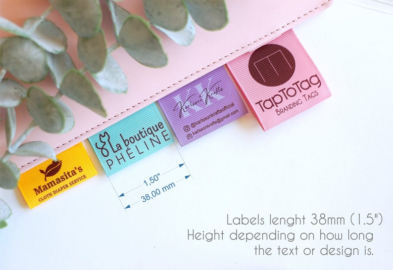 Custom Grosgrain Ribbon Labels With Logo, Personalized Fabric Branding ...