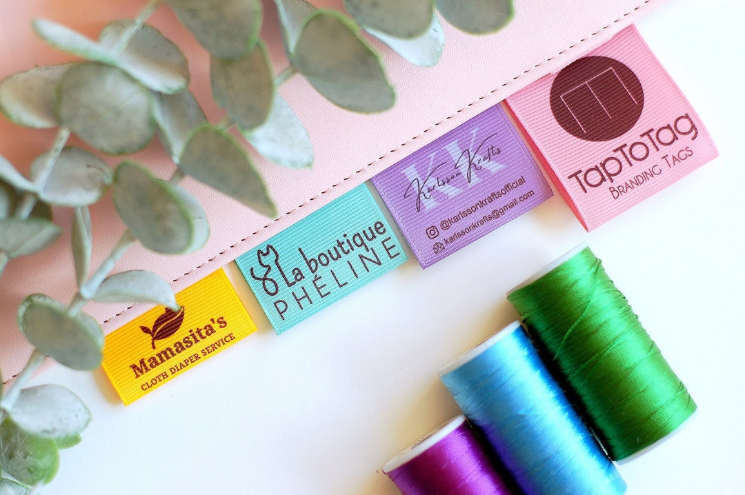 Custom Grosgrain Ribbon Labels With Logo, Personalized Fabric Branding ...
