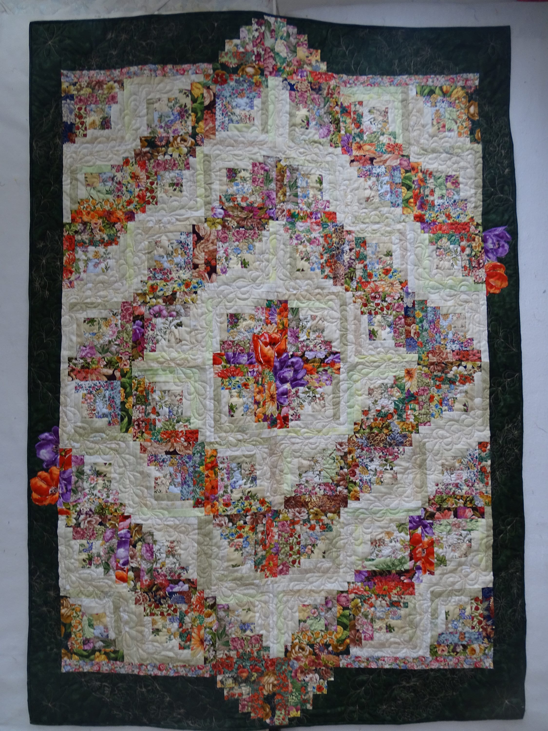 Floral Log Cabin - Etsy