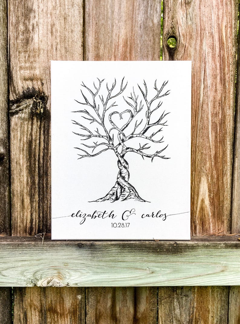 Canvas Thumbprint/fingerprint Guest Book - Etsy