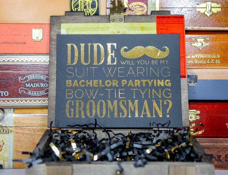 Groomsman Best Man Box Fillable - Etsy