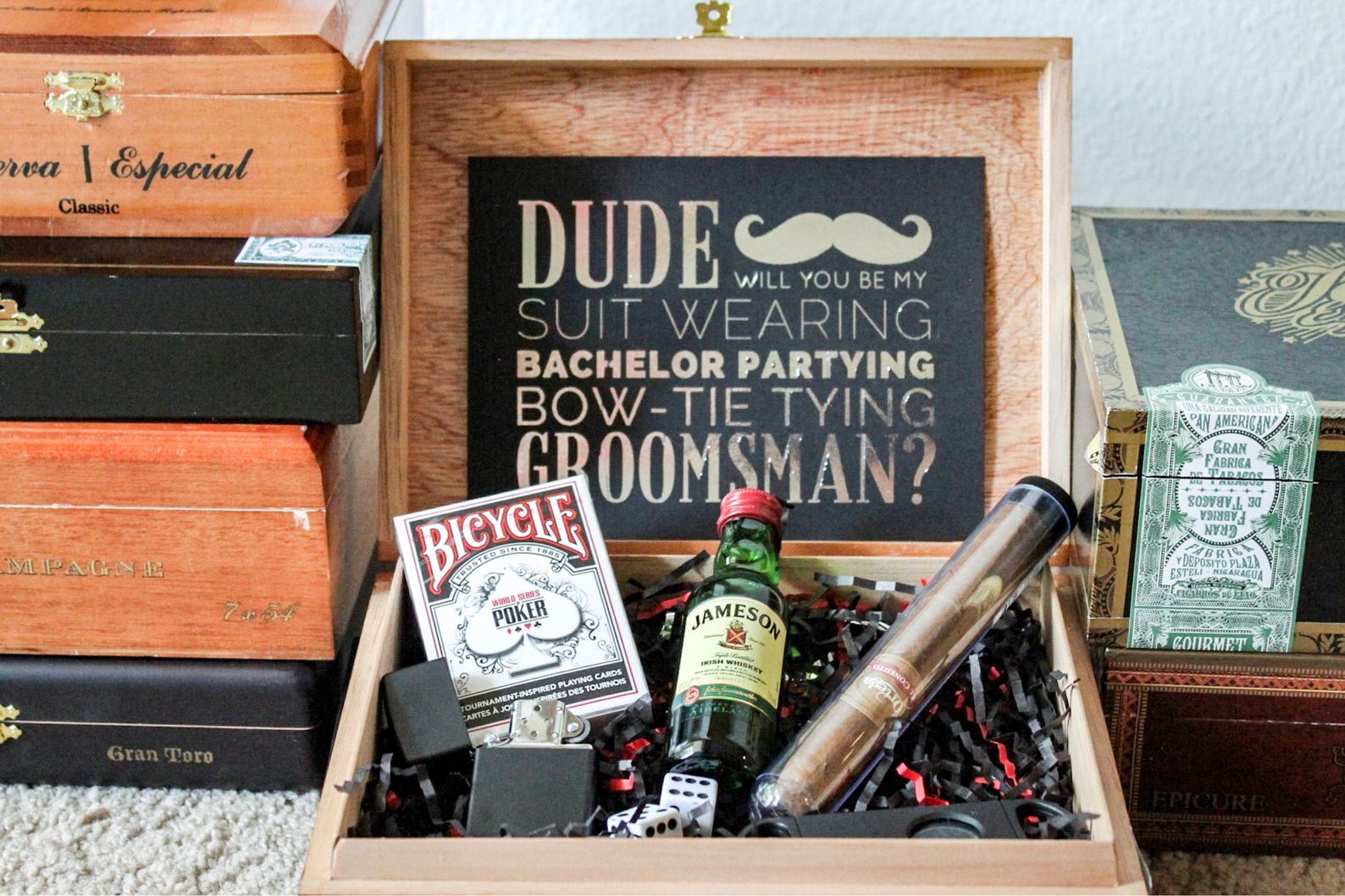 Groomsman Best Man Box Fillable - Etsy