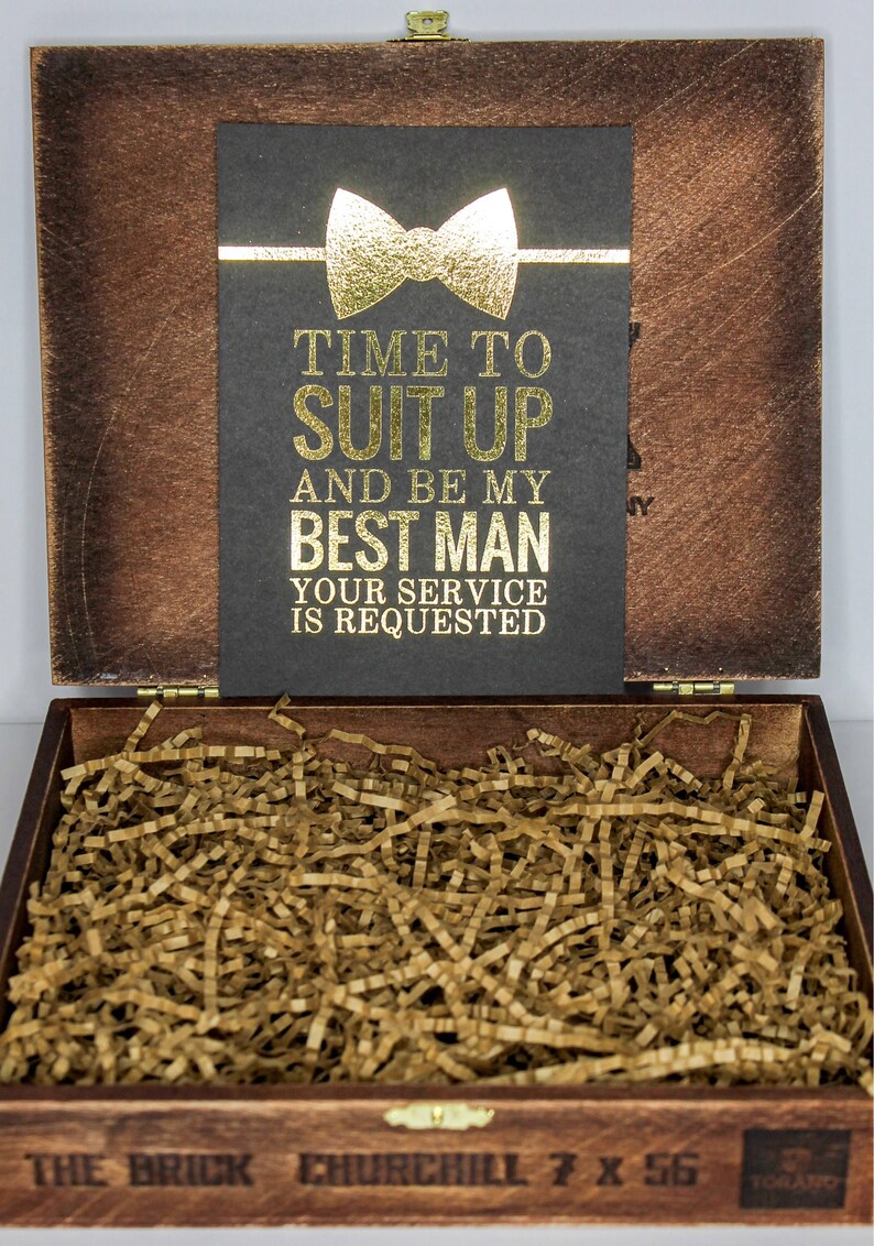 Groomsman Best Man Box Fillable - Etsy