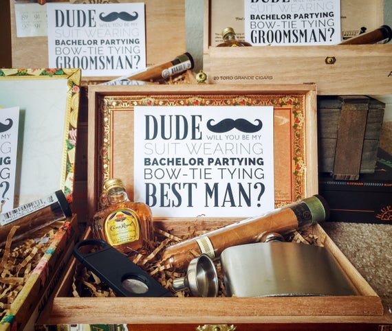 Groomsman Best Man Box Fillable - Etsy