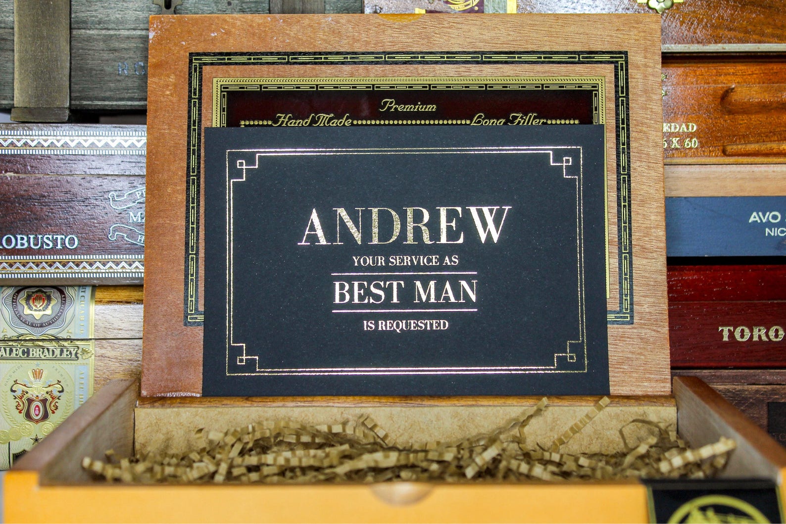 Groomsman Best Man Box Fillable - Etsy