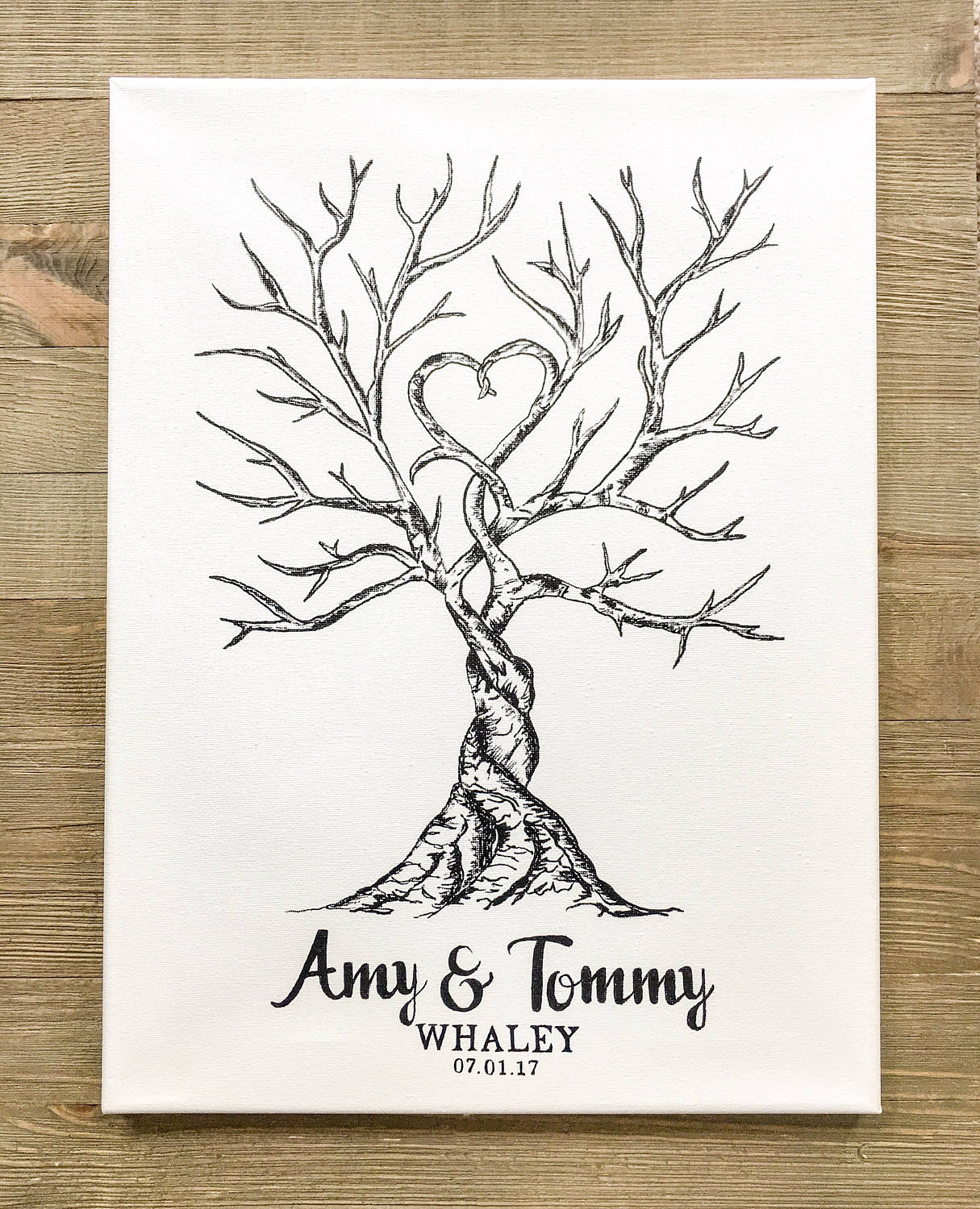 Canvas Thumbprint/fingerprint Guest Book - Etsy