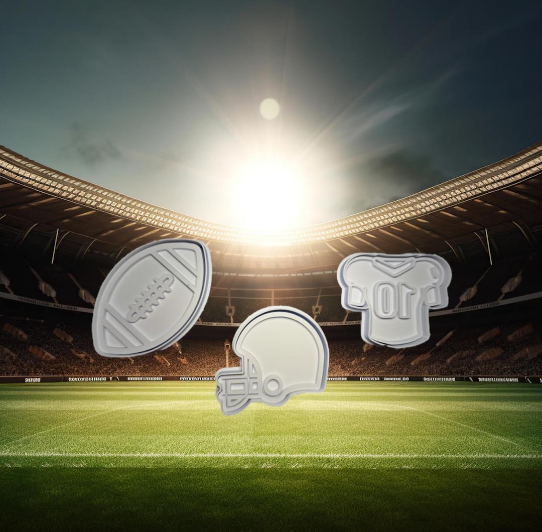 Football Inspired Cookie Cutters and Stamps That Separate Set of 3 - Etsy