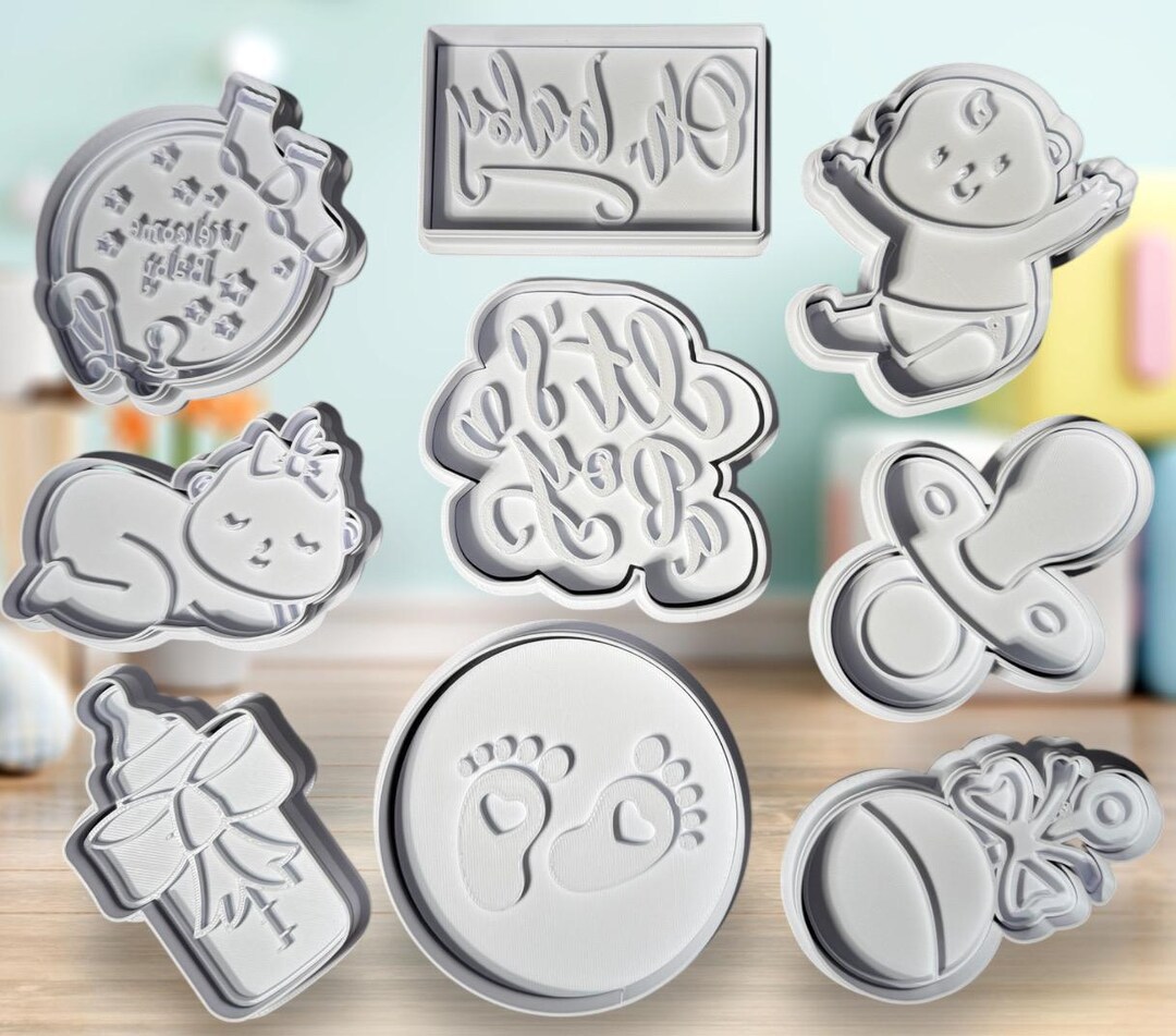 It's a Boy Baby Shower Gender Reveal Cookie Cutters and Stamps That ...
