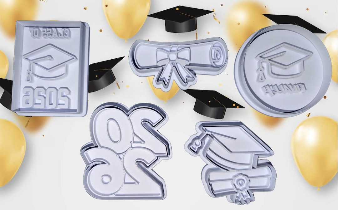 Class of 2026 Graduation Cookie Cutters and Stamps That Separate- - Etsy