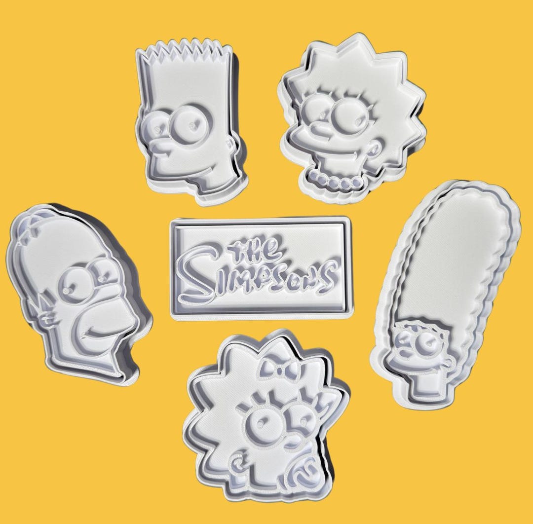 Simpsons Cookie Cutters Bart, Lisa, Maggie, Homer, Title, and Marge - Etsy