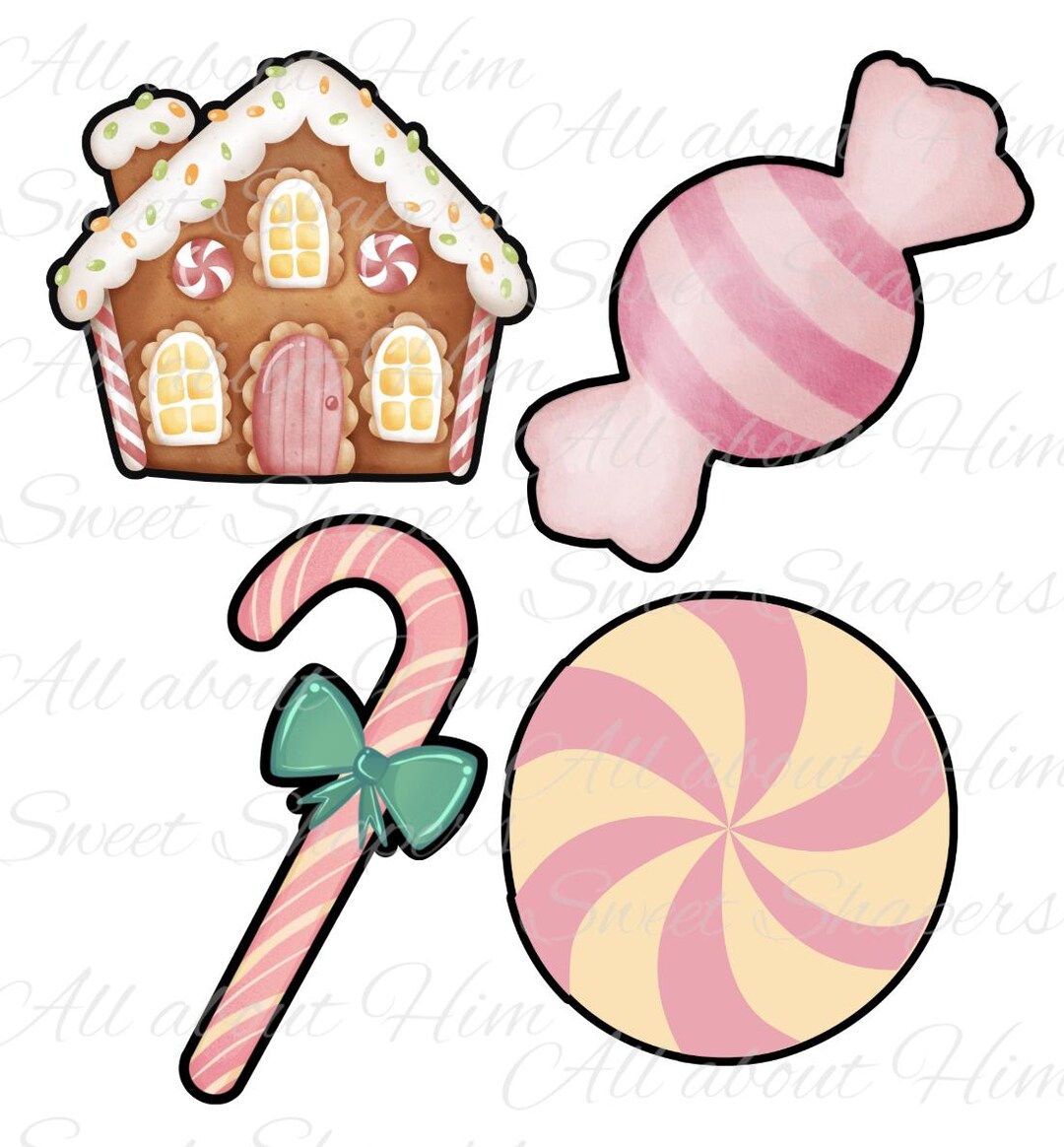 Gingerbread House Candyland Cookie Cutters Set of 4 (cutters Only) - Etsy