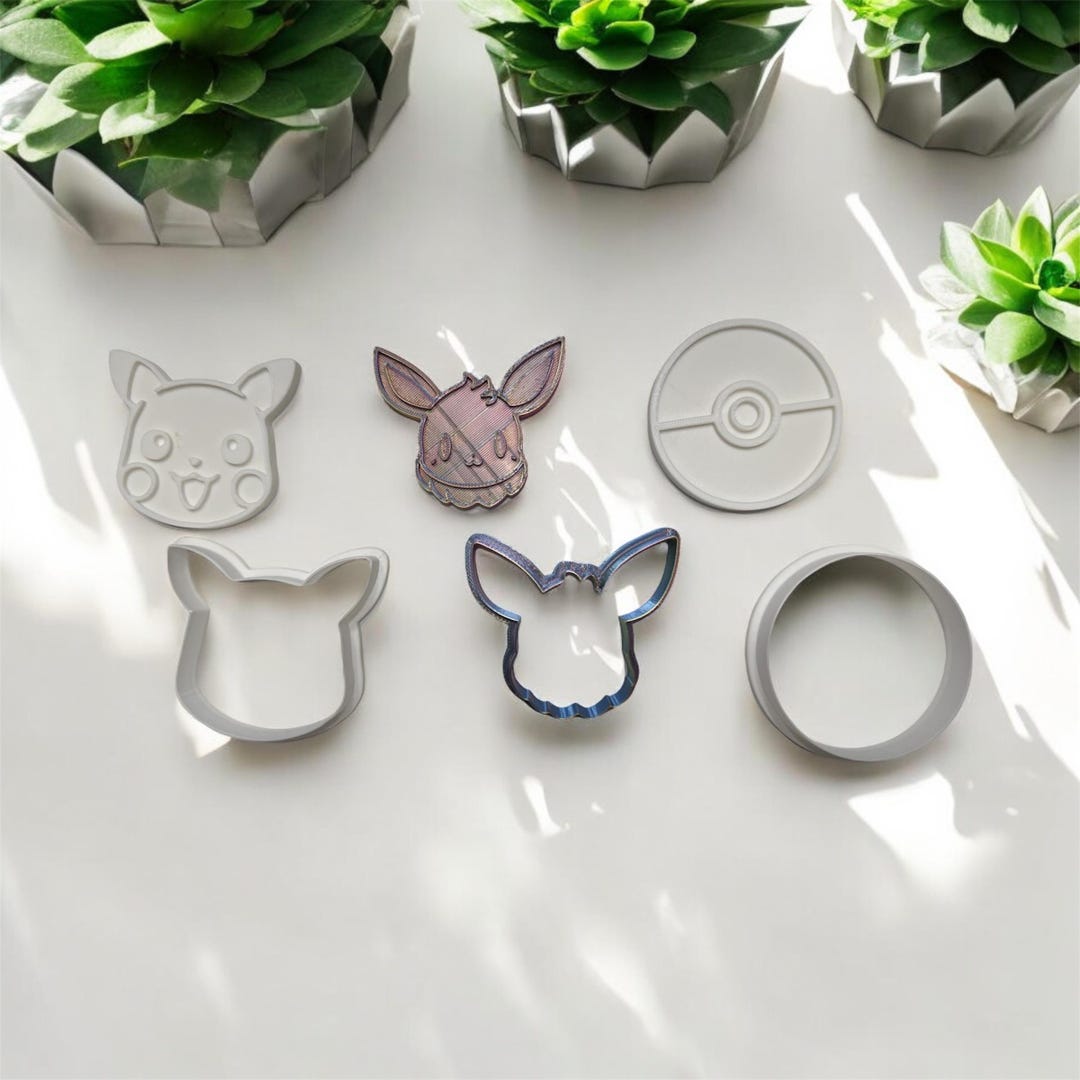 Pokémon Inspired Cookie Cutter Set of 3 - Etsy