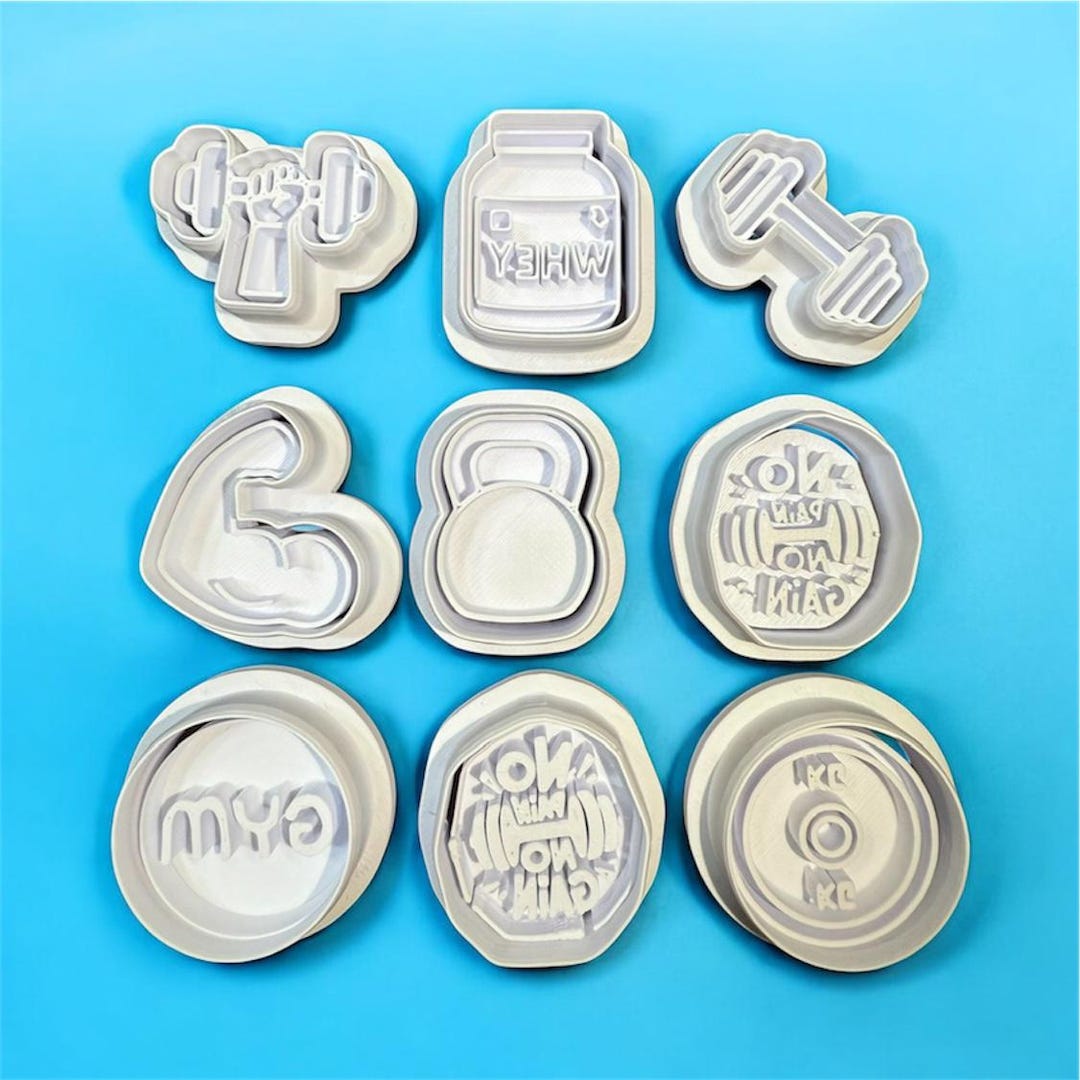 Gym Workout Cookie Cutters and Stamps That Separate - Etsy