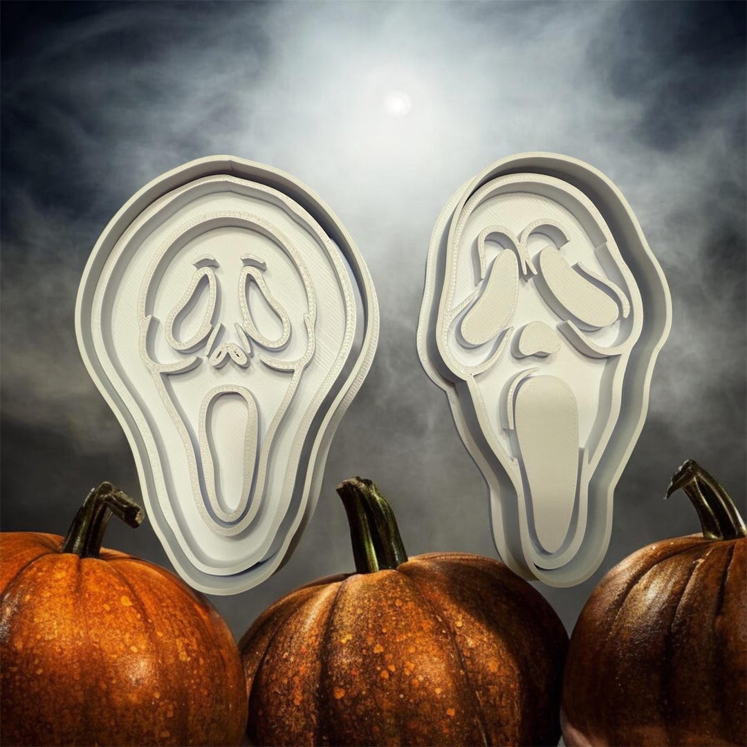 Halloween Scream Inspired Cookie Cutters Set of 2 - Etsy