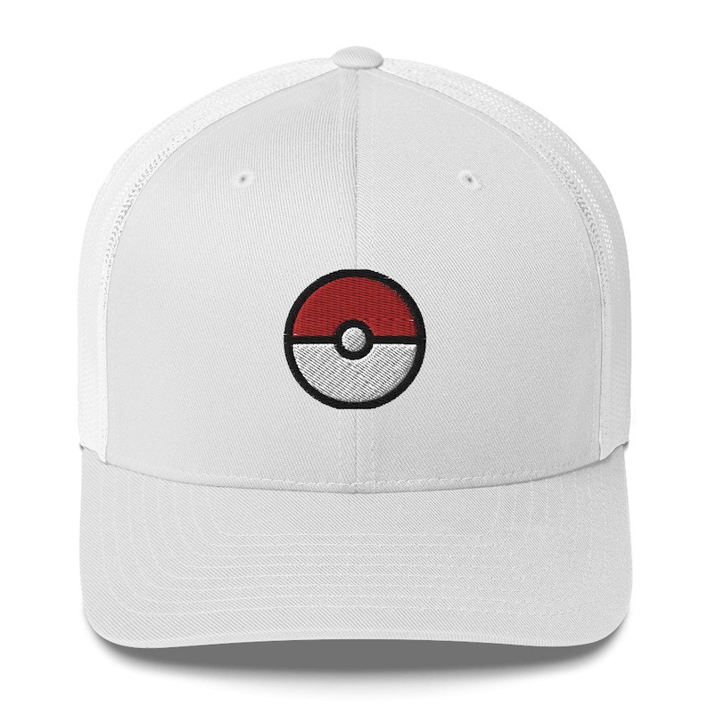 Pokemon Trainer Trucker Hat | Poké Ball Hat | Pokémon Trainer Hat - Etsy