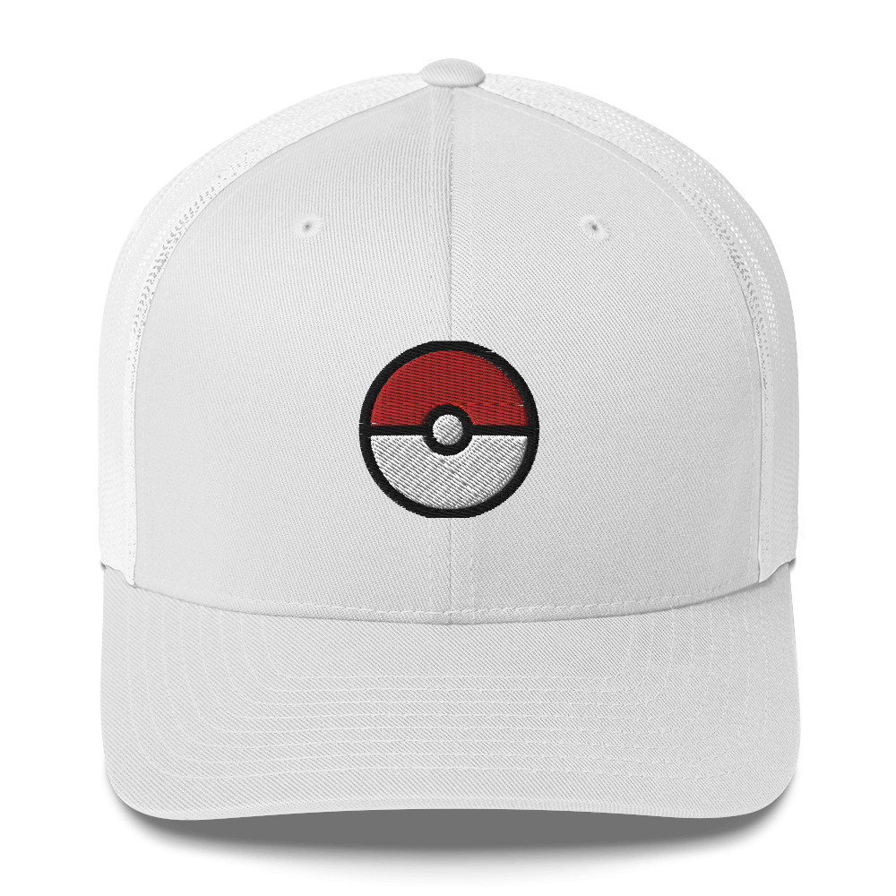 Pokemon Trainer Trucker Hat Poké Ball Hat Pokémon Trainer Hat - Etsy